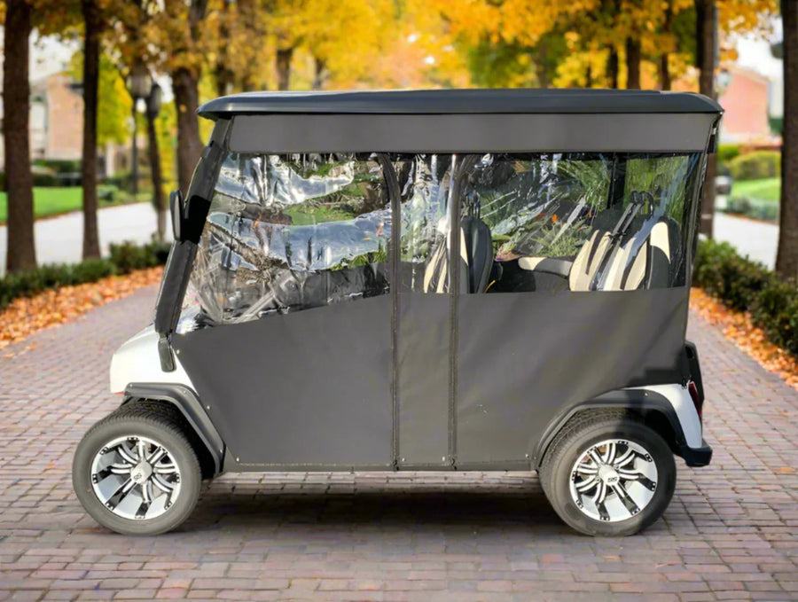 4-Passenger Sunbrella Track Golf Cart Enclosure for Extended Roofs ...