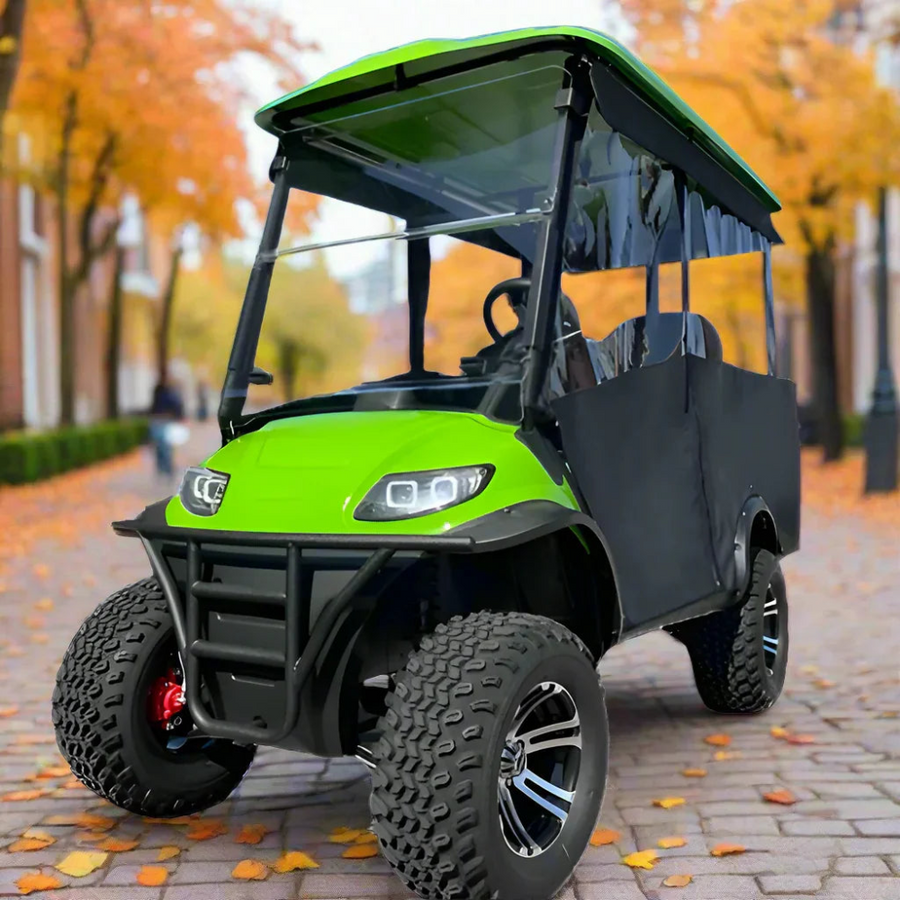 4-Passenger Sunbrella Track Golf Cart Enclosure for Extended Roofs ...